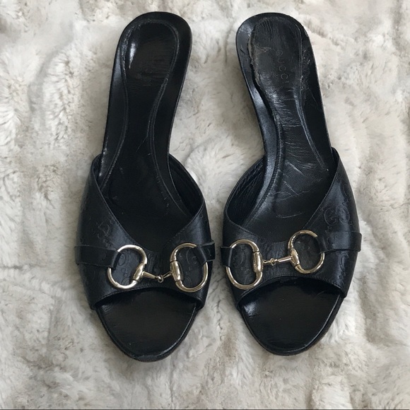 Gucci | Shoes | Gucci Kitten Heel Slides | Poshmark
